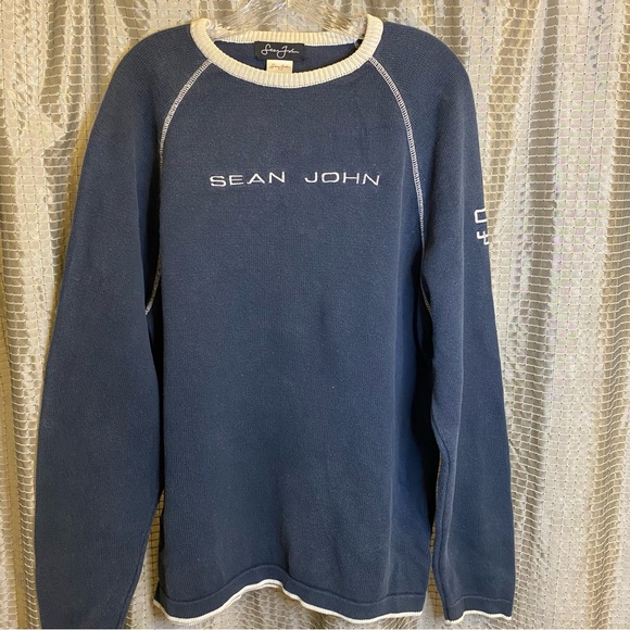 Sean John | Sweaters | Sean John Blue Sweater Large | Poshmark